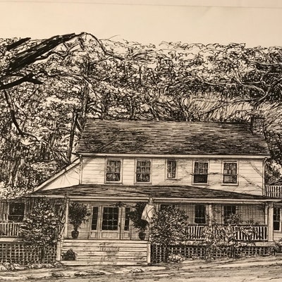 Pen and Ink Print of the Capital Builidng in Colonial Williamsburg - Etsy