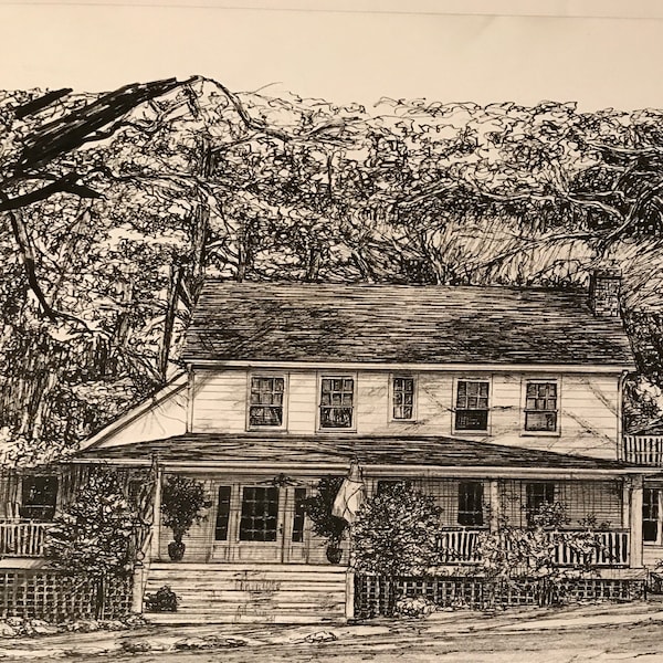 Pen and Ink Print of the Capital Builidng in Colonial Williamsburg - Etsy