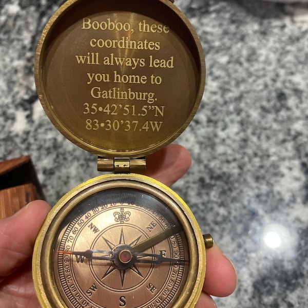 Personalized Engraved Compass, Father Day Gift Compass, Functional ...