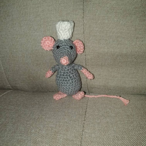 Tiny Mouse Pattern, Crochet Mouse Chef, Rat Cook, PDF Pattern, Digital ...