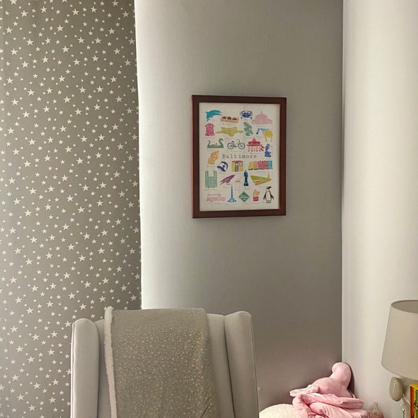 Baltimore Maryland A to Z Wall Art Print, by Chufish Studio | Abcs ...