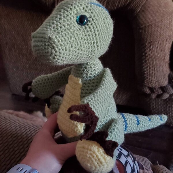 Raptor, Raptor Crochet Pattern, Crochet Pattern, Amigurumi, Raptor ...