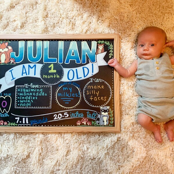 17x23 Reusable Hand-painted First Day of School Chalkboard/personalized ...