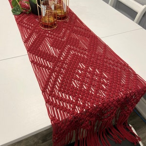 TABLE RUNNER Pattern Macrame Tutorial lamoli DIY Macrame Boho Pdf Pattern, Instruction and Knot ...