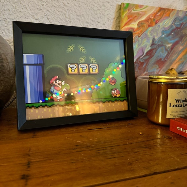 NES Super Mario Brothers 1, 2 &3 Pixelated Box Cover Art - Etsy