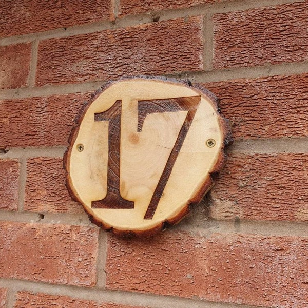 Small House Numbers, Wooden Number Plaques, Engraved Wooden Number ...