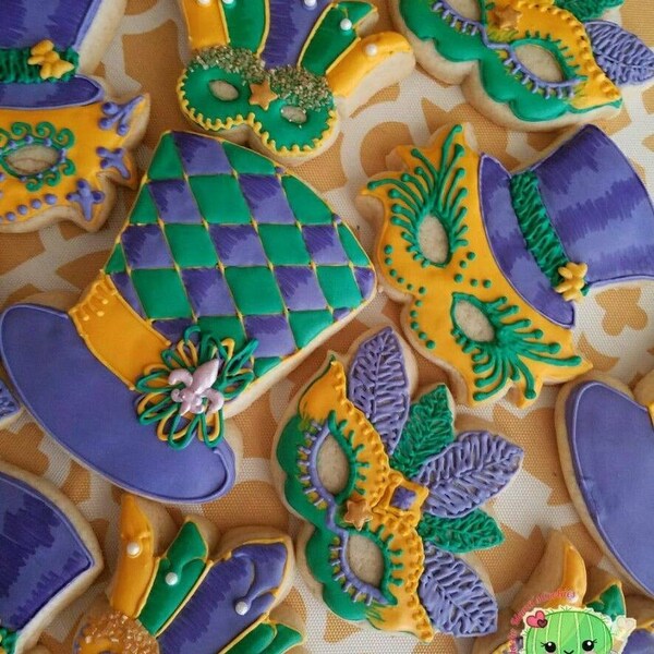 Mardi Gras Mask 3 Cookie Cutter & New Year's Mask 3 Cookie Cutter ...