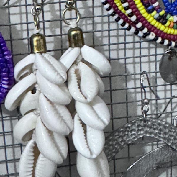 Cowry Shell Motifs, Cowry Shell Bunch Tassels, Beaded Cowrie Tassels ...