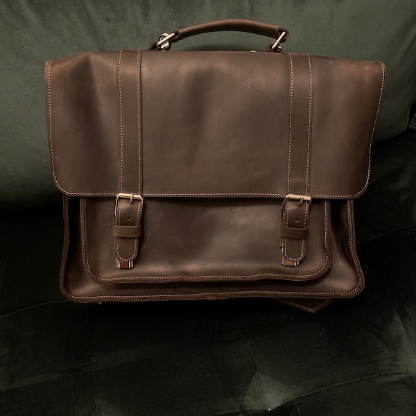 Leather Personalized Briefcase! Gift for Dad, Anniversary Gift for ...