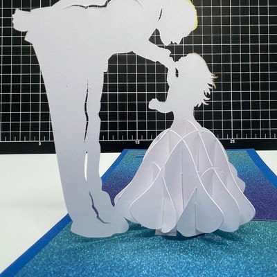 Father's Day Card SVG: Father and Daughter 3D Father's Day Card, Girl ...