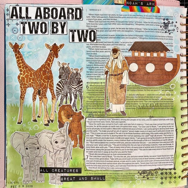 Noah's Ark, Rainbow, Bible Journaling, Traceable, Printable, Faith ...