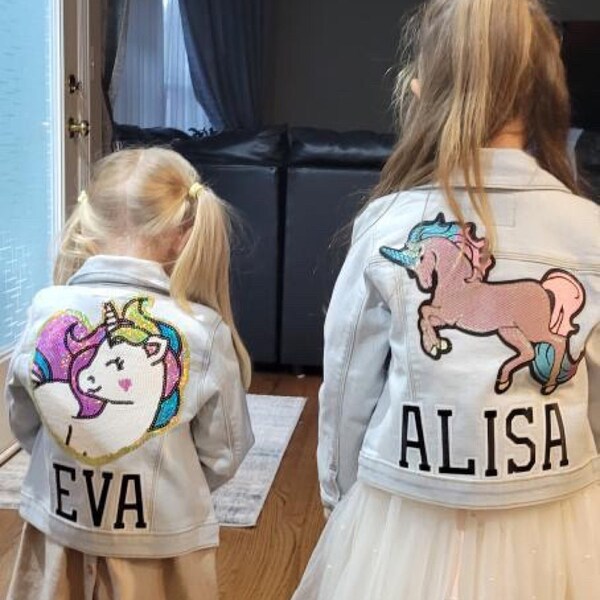 Personalized Girls Denim Jacket | Custom Kids Jean Jacket | Designed ...