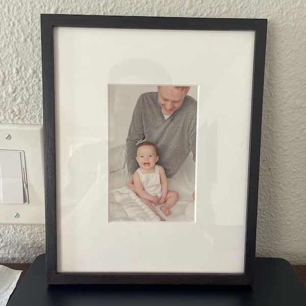 Maple Picture Frame / Custom Size Available / 1/2" Thin Edge Handmade ...