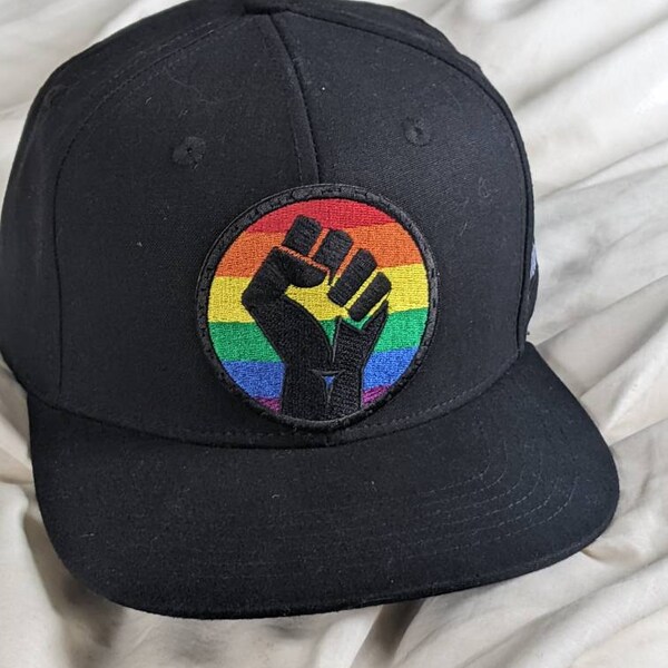 Rainbow Black Lives Matter Fist Patch BLM Pride Iron on Embroidered BD3 ...