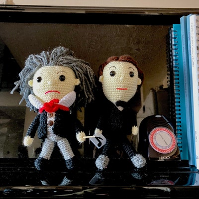 Crochet Beethoven, Musical Gift Knitted Doll, Musical Decoration ...