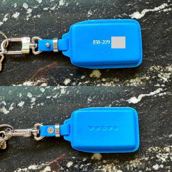 Personalized Volvo Leather Key Fob Cover, Volvo Series Key Fob Case ...