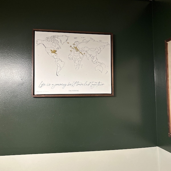 Push Pin Mini World Travel Map - No Labels - Personalizable Cork Pin ...