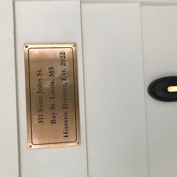 Antiqued Brass Plaques Solid Brass Name Plates Custom House Signs ...