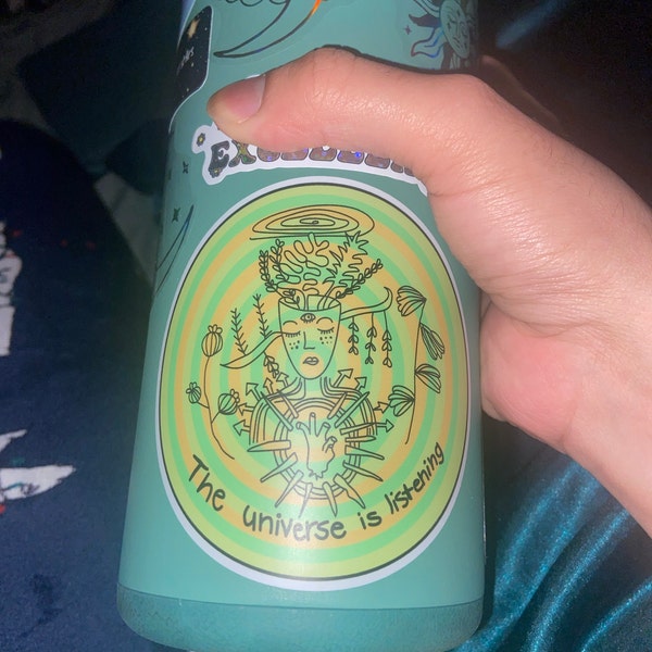 Nature is Magic Holographic Sticker – Trippy Mountains, Mushrooms, Sun ...