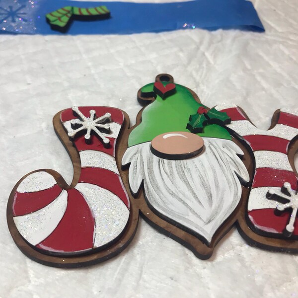 Ready to Paint - Joy Candy Cane Ornament - Etsy