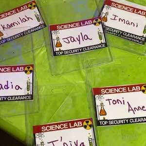 Scientist Name Tags, Science Party Tags, Digital, Instant Download, SET ...