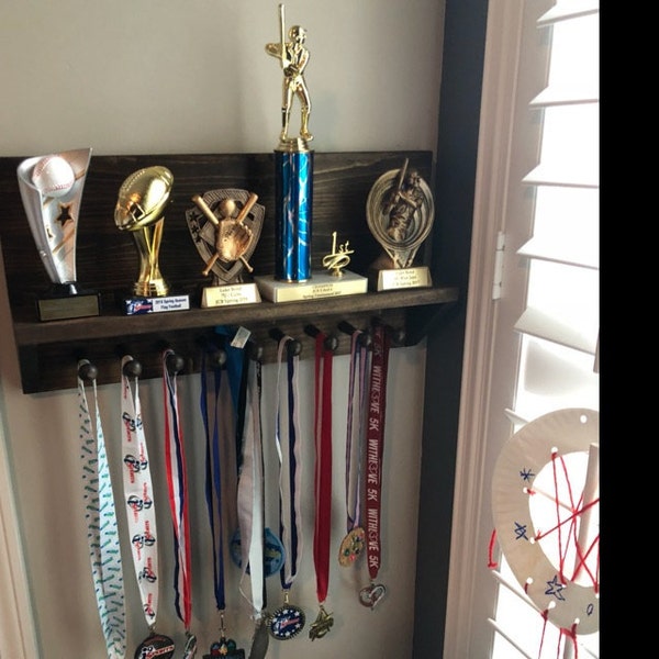 Large Baseball Display Shelf, Holds 20 Baseballs and 16 Championship ...