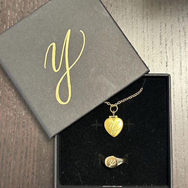 Custom Engraved Heart Locket Necklace Oval Locket Initial Monogram ...