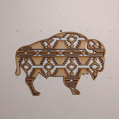 Aztec Buffalo SVG, Sublimation, Aztec Print Buffalo Clipart, Tribal ...