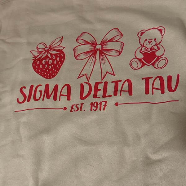 Kappa Delta Pink Ribbon Sorority Sweatshirt - Kay Dee Merch - Sorority ...