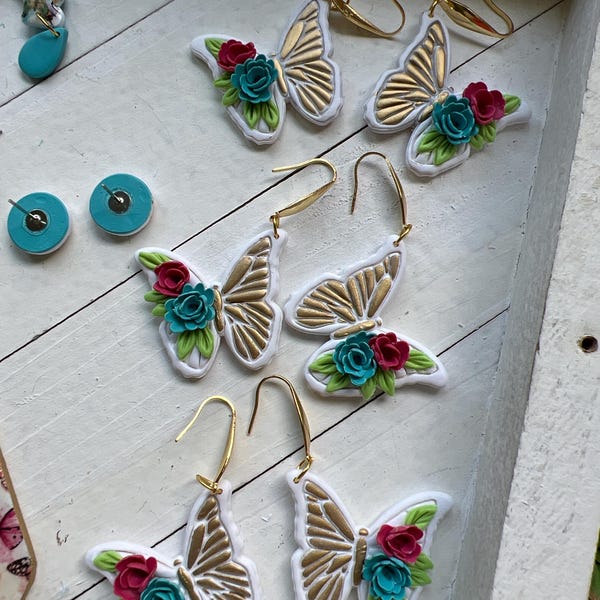 Plant Leaf Clay Cutters, Dangle and Statement Sizes, Stud Size ...