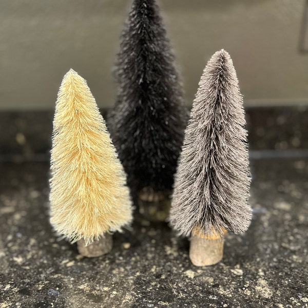 Handmade, Vintage-style Sisal Bottle Brush Trees - Etsy