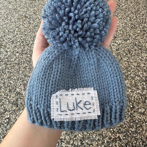 Monogrammed Newborn Baby Hat, Personalized Baby Boy Coming Home ...