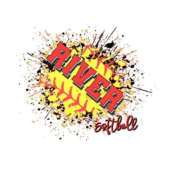 SPLATTER Softball Png /softball Background Png / Softball Clipart ...