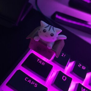 Cute Cat Keycaps Backlit Kitty Keycap Kitty Resin Artisan - Etsy Canada