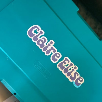 PARKER Font Custom Name Vinyl Decal // Vinyl Stickers for Water Bottle ...