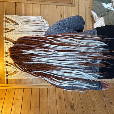 Boho Dreadlocks Ginger Synthetic Dreads Double Ended Dreadlock Light ...