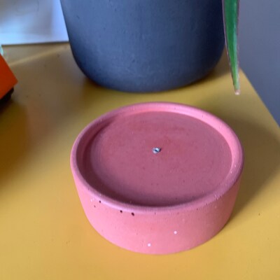 White Concrete Asymmetric Tray Large Catchall Tray Desk Organizer ...