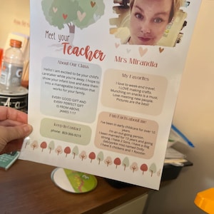 Meet the Teacher Editable Template, Back to School Letter in a Bright ...