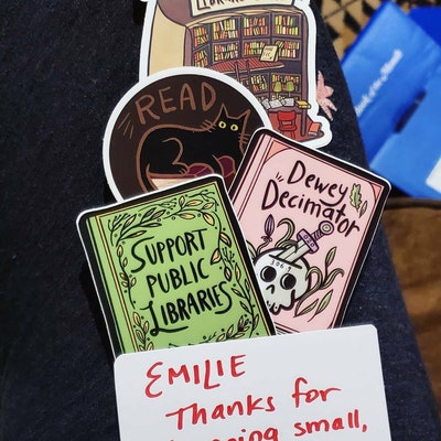 Support Public Libraries Book Sticker Library Science Books - Etsy
