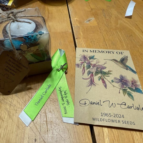 In Loving Memory Wildflower Seed Packets, Custom Memorial Favors ...