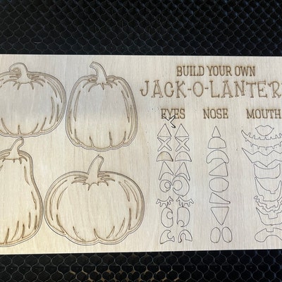 Build Your Own Jack-o-lantern Laser Cut Digital File Cute Halloween ...