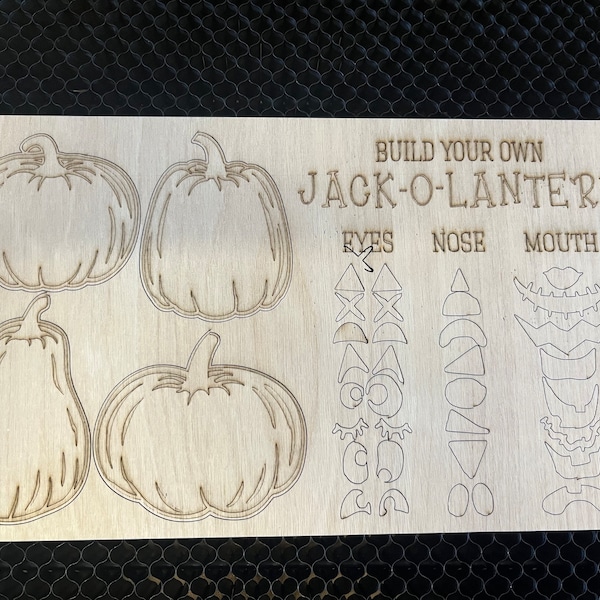 Build Your Own Jack-o-lantern Laser Cut Digital File | Cute Halloween ...