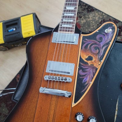 Carved Leather Pick Guard for Gibson Firebird / Gibson Leather Pick ...