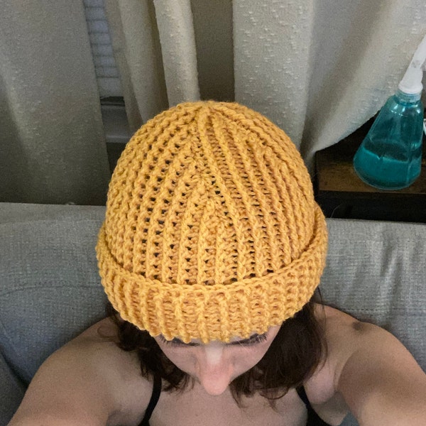 CROCHET PATTERN ONLY ** - Fisherman Beanie, Docker Crochet Hat, 5 Yrs ...