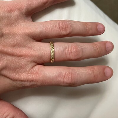 Antique Wedding Ring Baroque Vintage Wedding Band Italian - Etsy