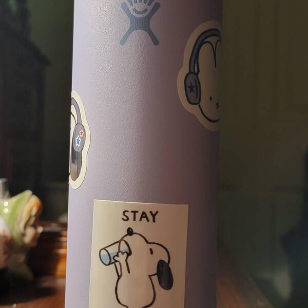 Cute Snoopy Miffy Peanuts Reading | Library Card Stickers - Glossy ...