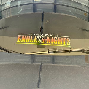 Endless Nights JDM Car Window Decal Sticker Bumper Sticker, Windshield ...