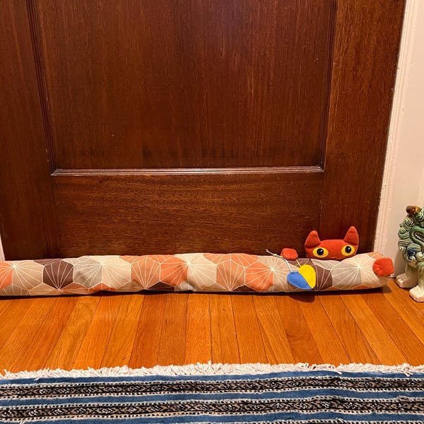 Window Stopper Light Gray Melange With a Cat Face Energysaving Draft ...