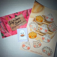 Little Dumpling Sticker Sheet • Hand Drawn • Kawaii Design • Cute Food ...