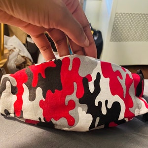 Red and Black Camo Fabric by the Yard, Camouflage Fabric, Red Camo, Red ...